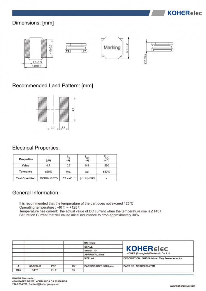 NRSC5020-470M technical drawing and specifications