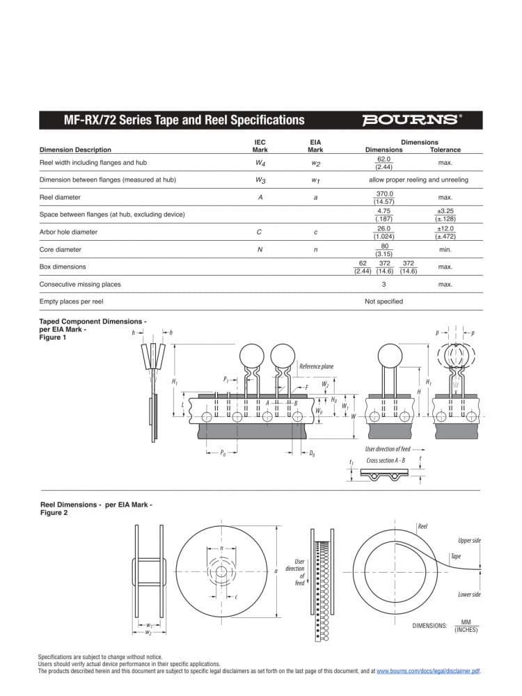 BOURNS MF-RX/72 datasheet page 6