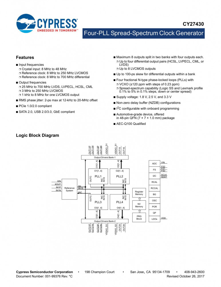CY27430 datasheet page 2