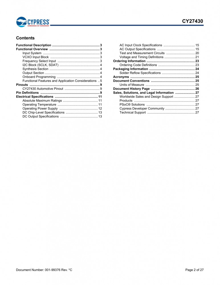 CY27430 datasheet page 3