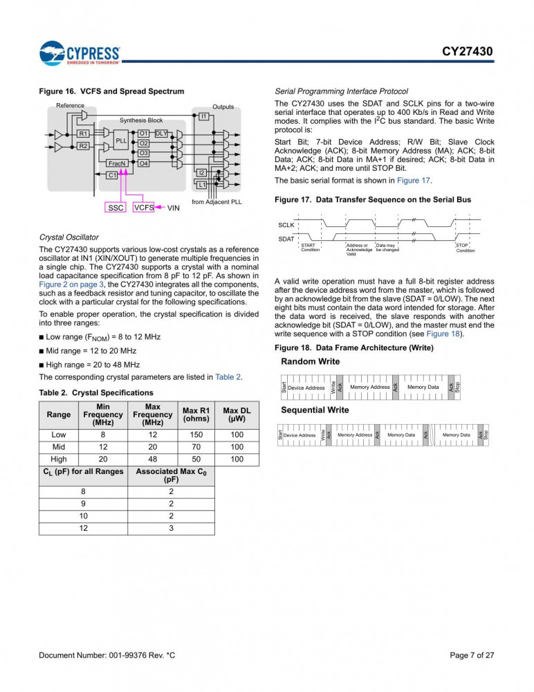 CY27430 datasheet page 8