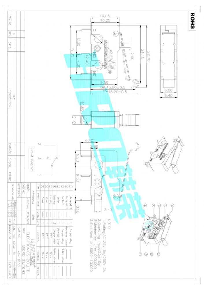 K9-1910D technical drawing preview