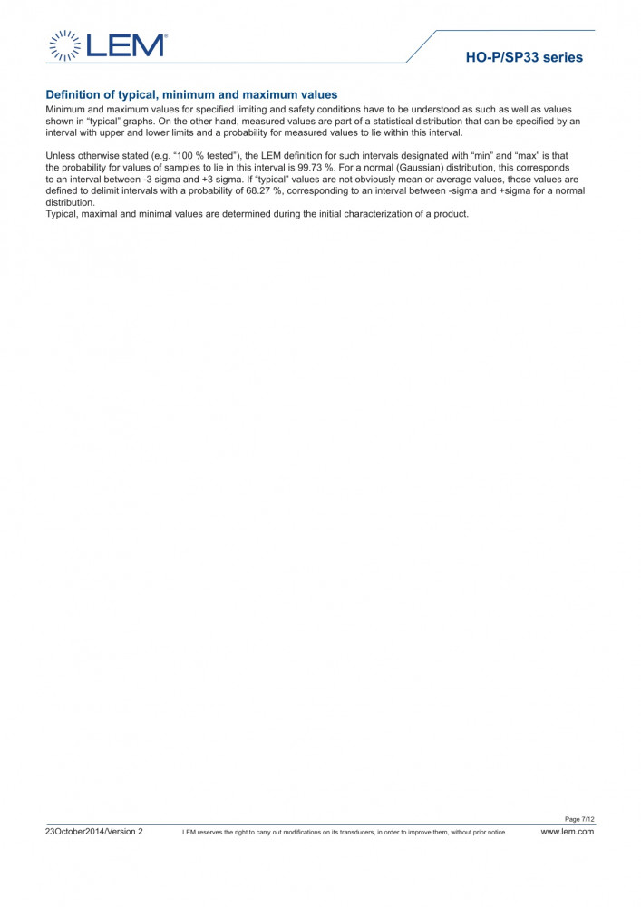 LEM HO 10-P/SP33 datasheet page 7