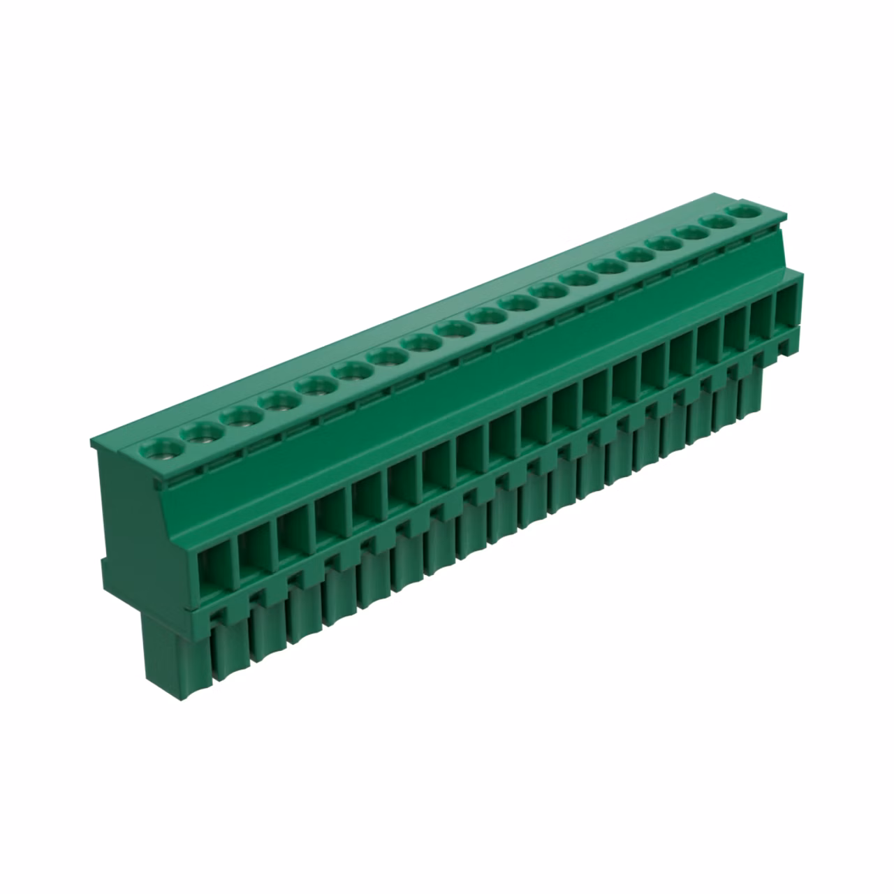 3.50mm Pitch Eurostyle Vertical Plug, with Reverse Imprinting, Rear Wire  Entry, Green Housing, 19 Circuits for sale