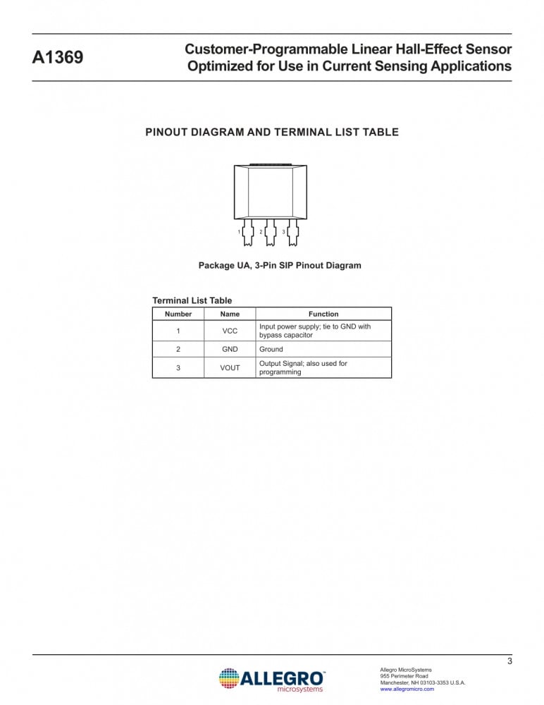 A1369 datasheet page 3