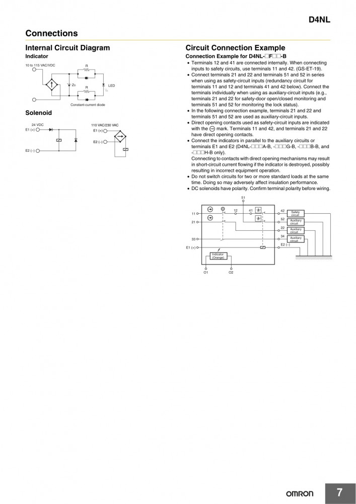 OMRON D4NL datasheet page 7