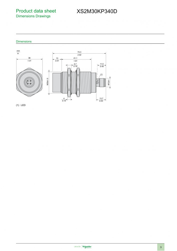 XS2M30KP340D technical document page 3