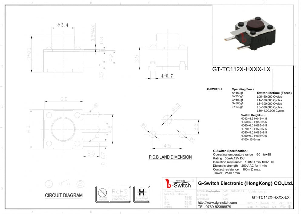 GT-TC112E-H043-L1 technical document preview