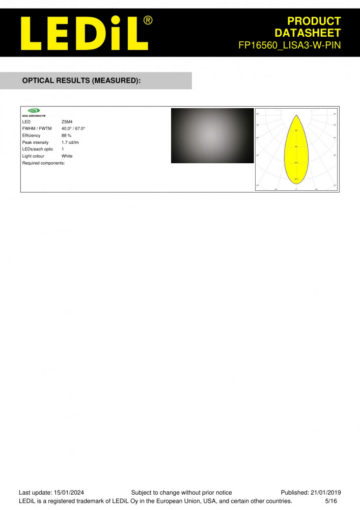 FP16560 LISA3-W-PIN technical document page 5