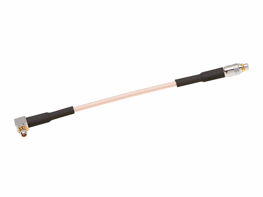 SMA Straight Jack Bulkhead IP68 to I-PEX MHF1 LK Plug on 1.32mm Cable, 307.00mm Length, 50 Ohms