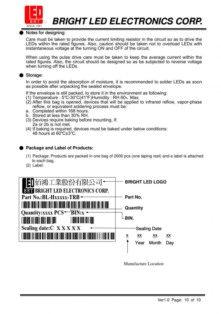 BL-2835PCW12-30-R80 datasheet page 9