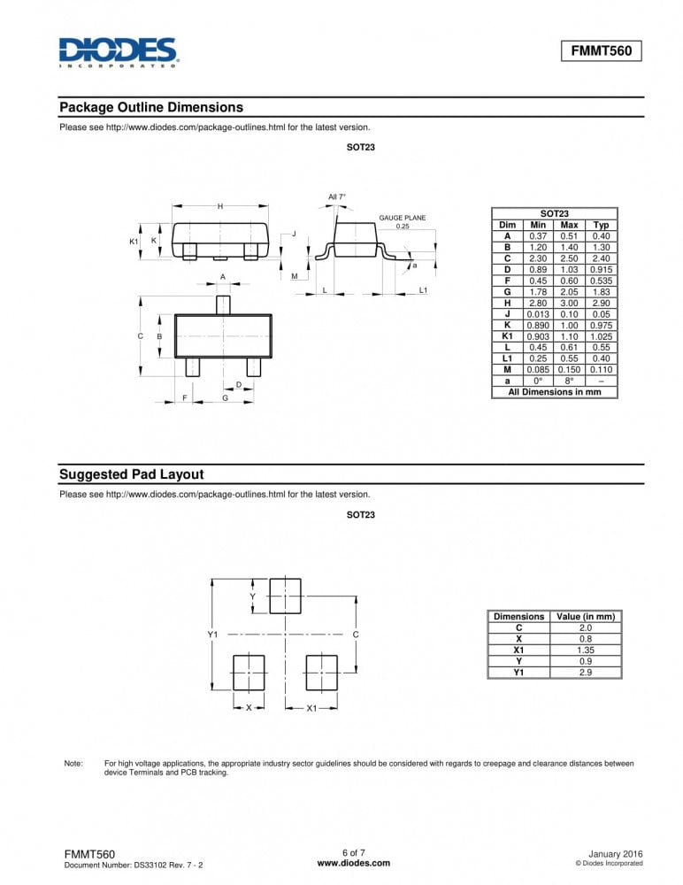FMMT560TA datasheet page 6