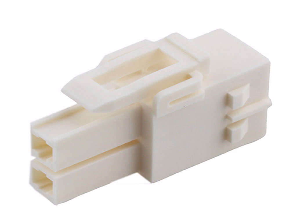 Mega-Fit ColorLock Tangless TPA-Capable Receptacle Housing, Dual Row, 4 Circuit, UL 94V-0, Glow-Wire Capable, Natural for sale