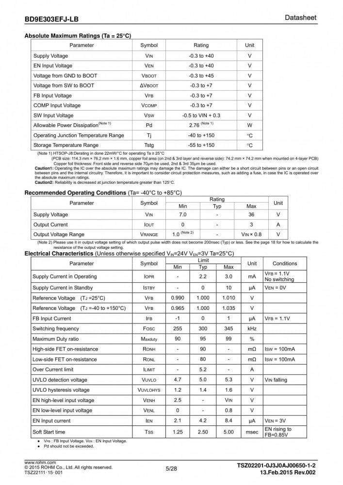 BD9E303EFJ-LBH2 datasheet page 5