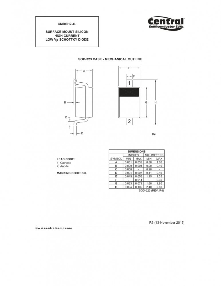 CMDSH2-4L TR PBFREE datasheet page 2