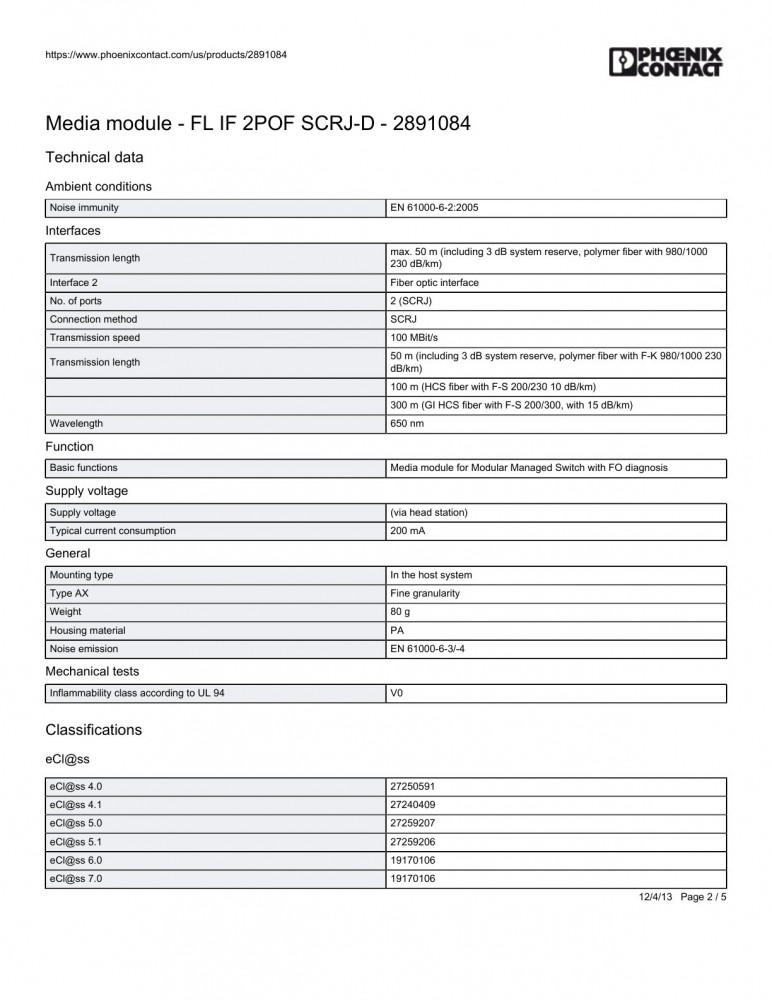 Phoenix Contact 2891084 document page 2