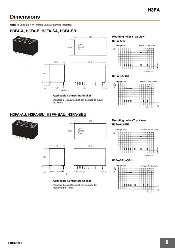 H3FA timer catalog page 8