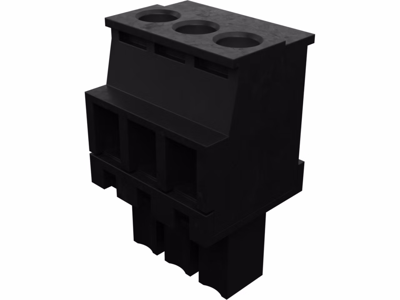 3.81mm Pitch Eurostyle Vertical Plug, with Standard Imprinting, Rear Wire Entry, Gold (Au) Plated, Black, 3 Circuits for sale