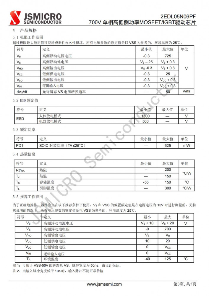 2EDL05N06PF-JSM datasheet page 3