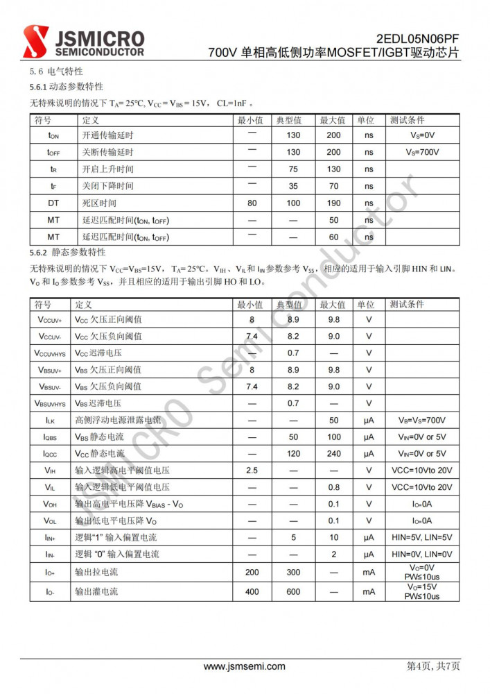 2EDL05N06PF-JSM datasheet page 4