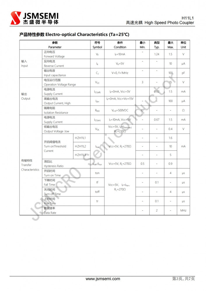 H11L1-JSM datasheet page 3