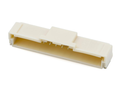 DuraClik Wire-to-Board Header, Single Row, Right-Angle, 7 Circuits, Gold (Au) Plating, Natural