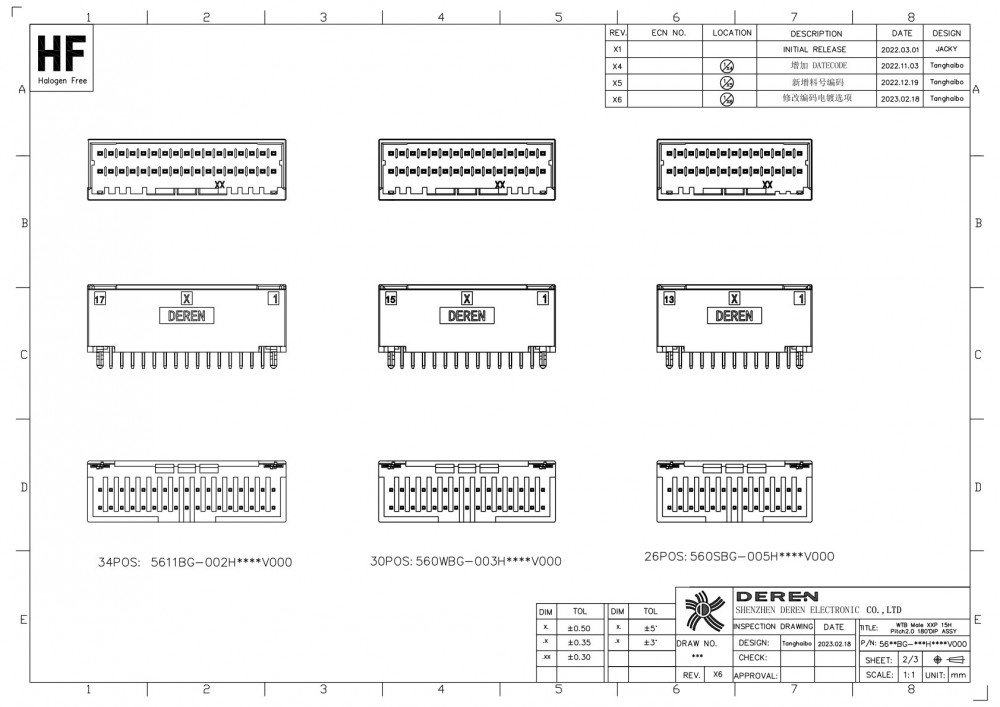 DEREN connector drawing page 2