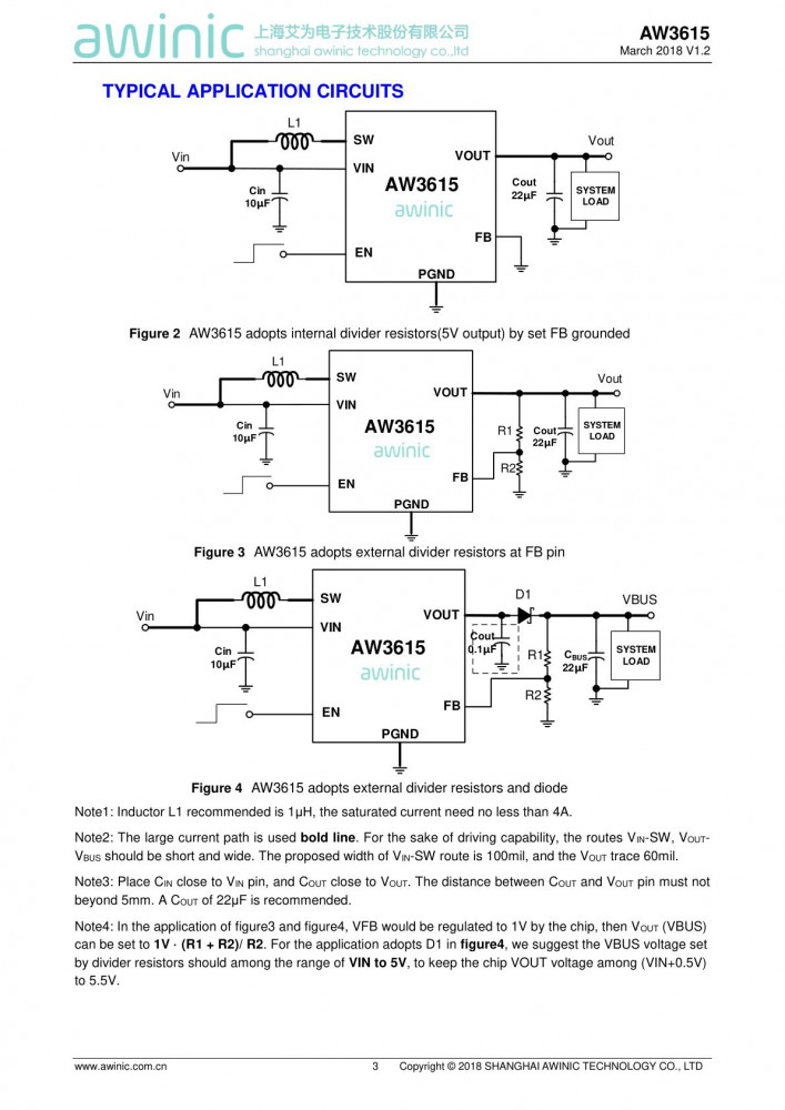 AW3615CSR datasheet page 3