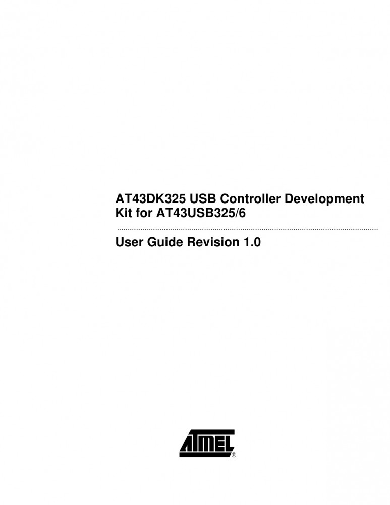AT43DK325 User Guide page 1