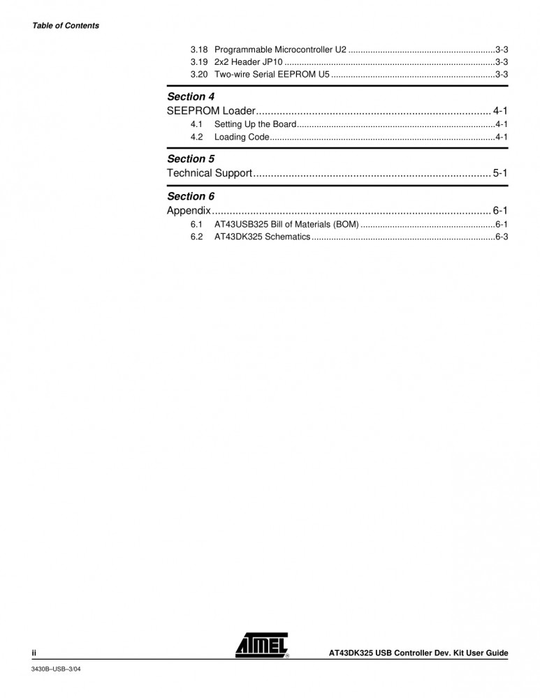 AT43DK325 User Guide page 4