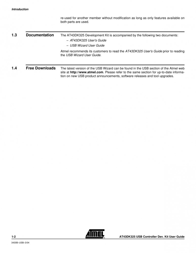 AT43DK325 User Guide page 6