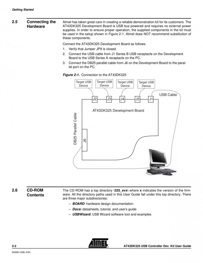 AT43DK325 User Guide page 8