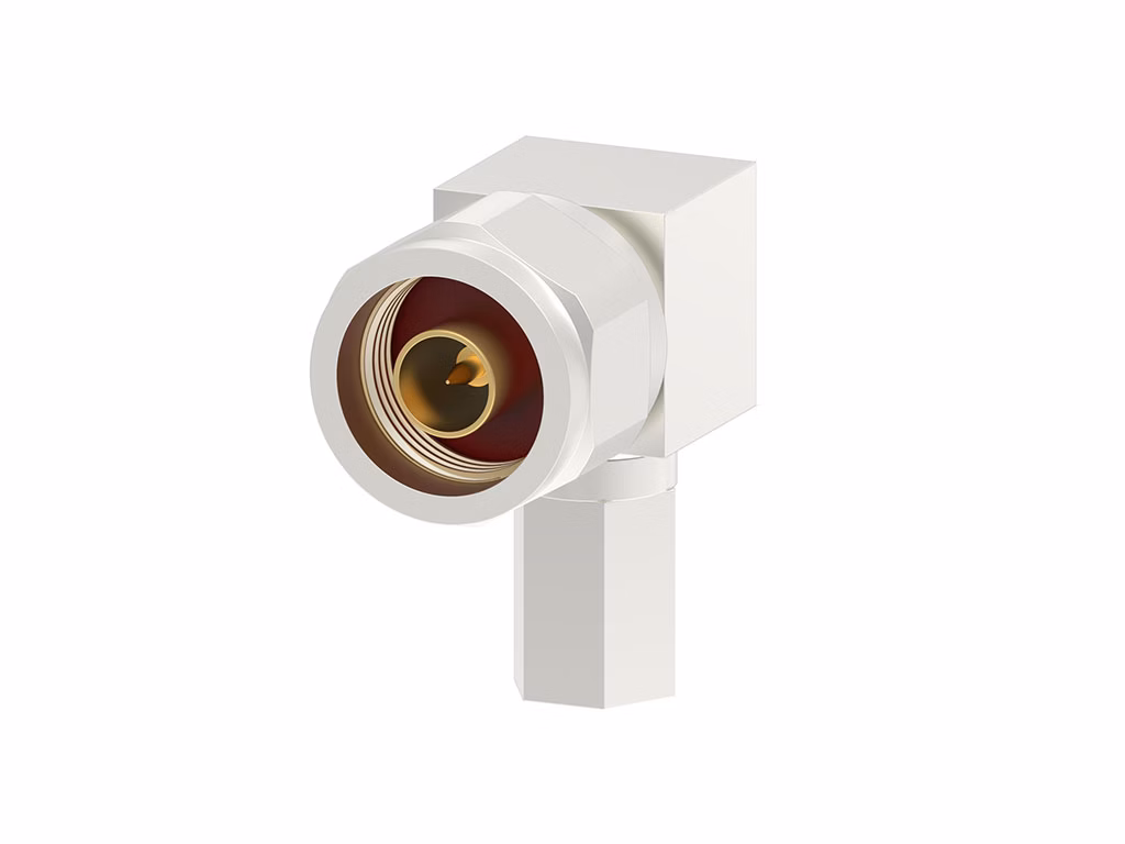 N Plug, Straight, Crimp, RG-141, RG-303, RG-58 and LMR-195 Cable, Brass Body, Nickel (Ni) Plated, Tray, 50 Ohms