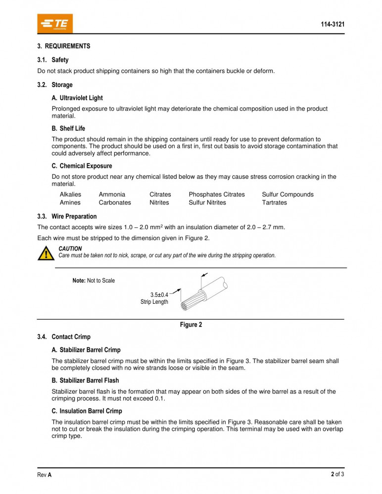 TE Connectivity 343445-2 application specification page 2