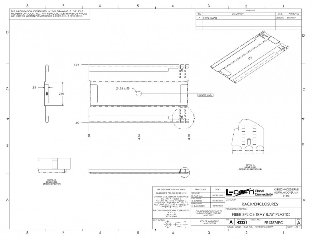 FE-ST875PC technical document page