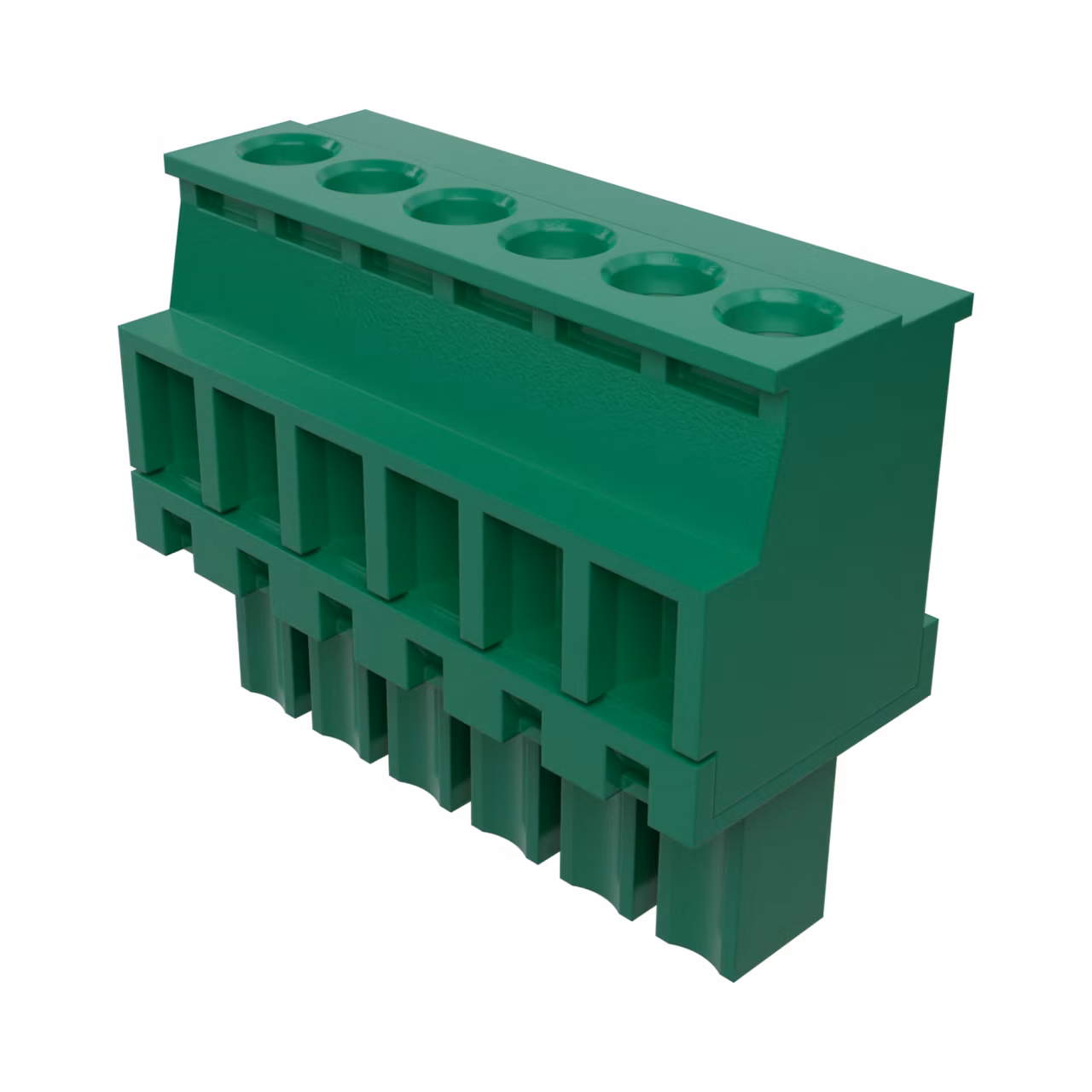 3.81mm Pitch Eurostyle Vertical Plug, with Reverse Imprinting, Rear Wire  Entry, Green Housing, 6 Circuits for sale