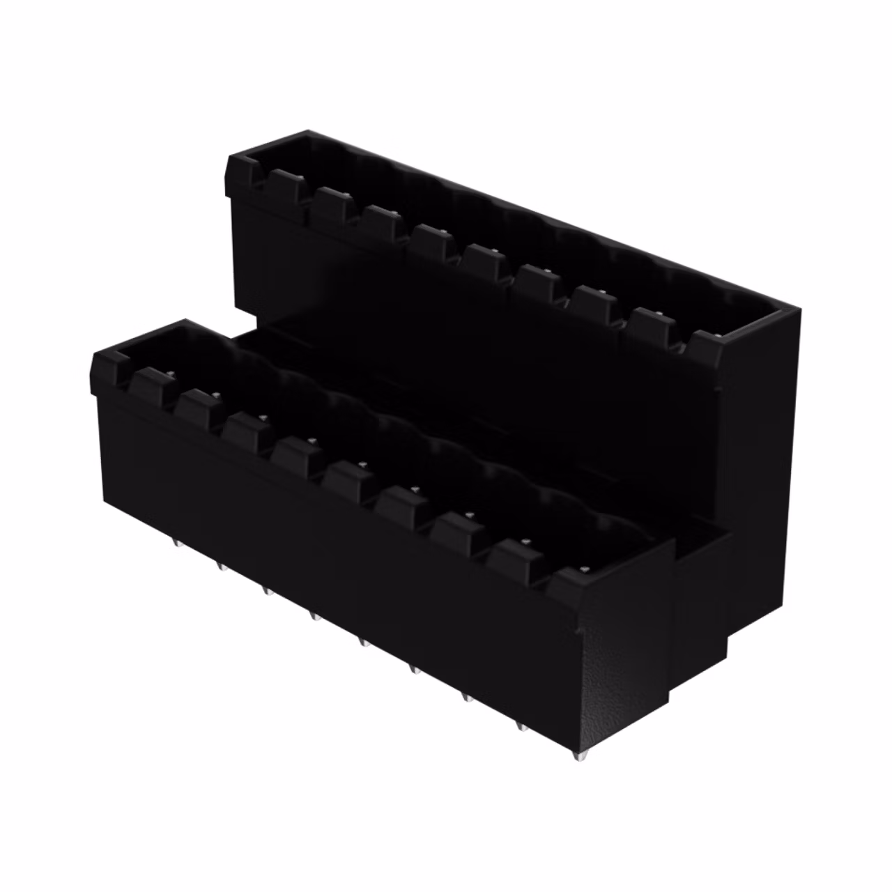 5.00mm Pitch Eurostyle Vertical Dual Level PCB Header, Closed Ends, 18 Circuits for sale