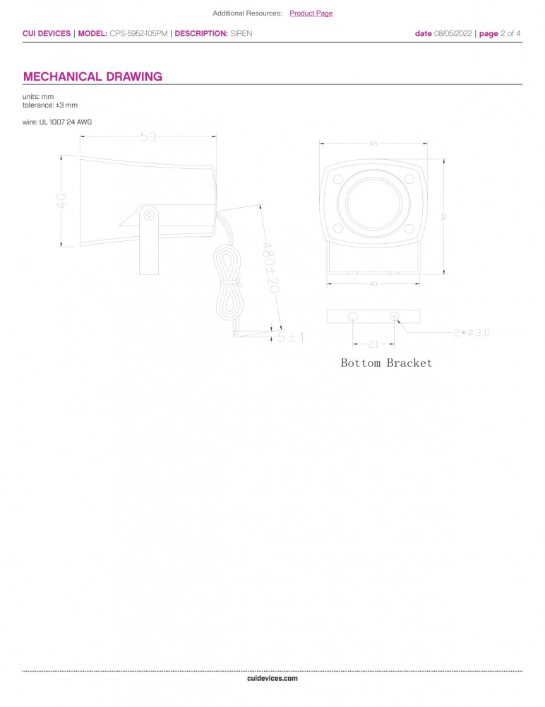 CPS-5952-105PM datasheet page 2
