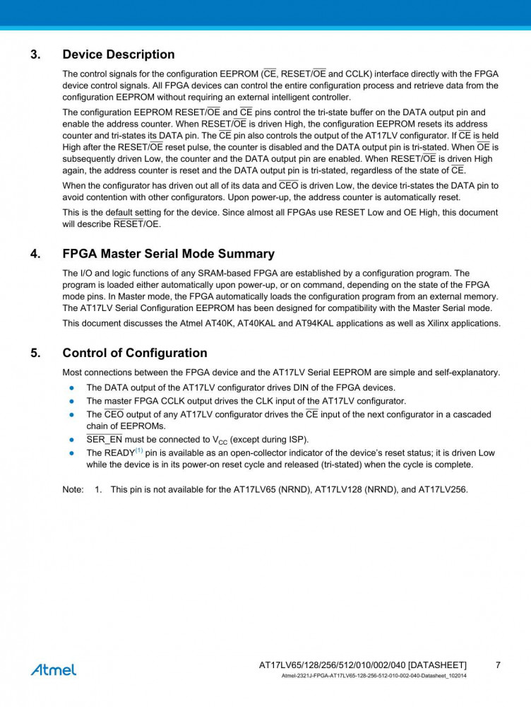 AT17LV002 datasheet page 7