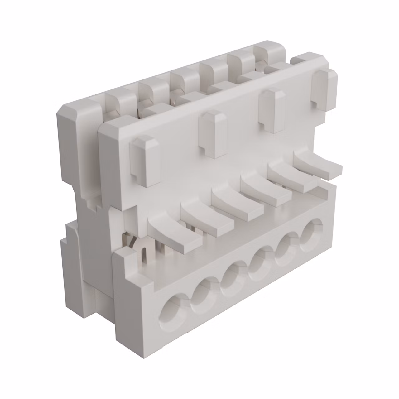Appli-Mate RAST 2.5 IDT Housing, 2.50mm Pitch, Direct/Indirect, Female, 6 Circuits, All Position Keys, Polarizing Rib Between Circuits 4 and 5