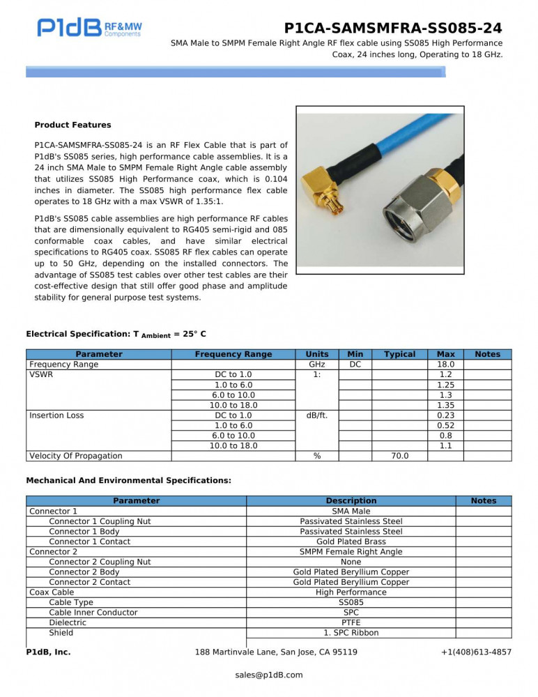 P1CA-SAMSMFRA-SS085-24 product visual, page 1