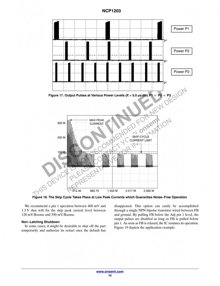NCP1203 datasheet page 10