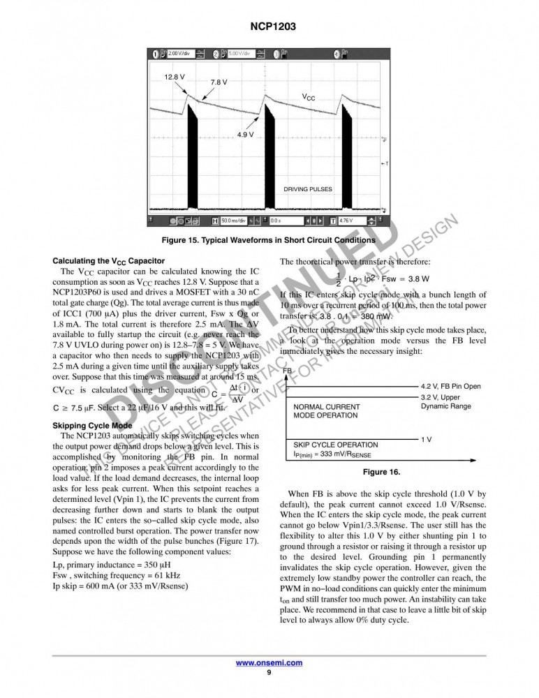 NCP1203 datasheet page 9