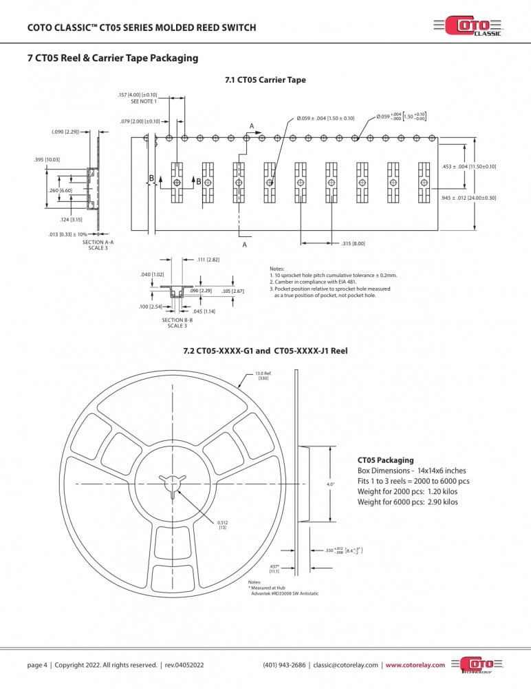COTO CT05 datasheet page 4