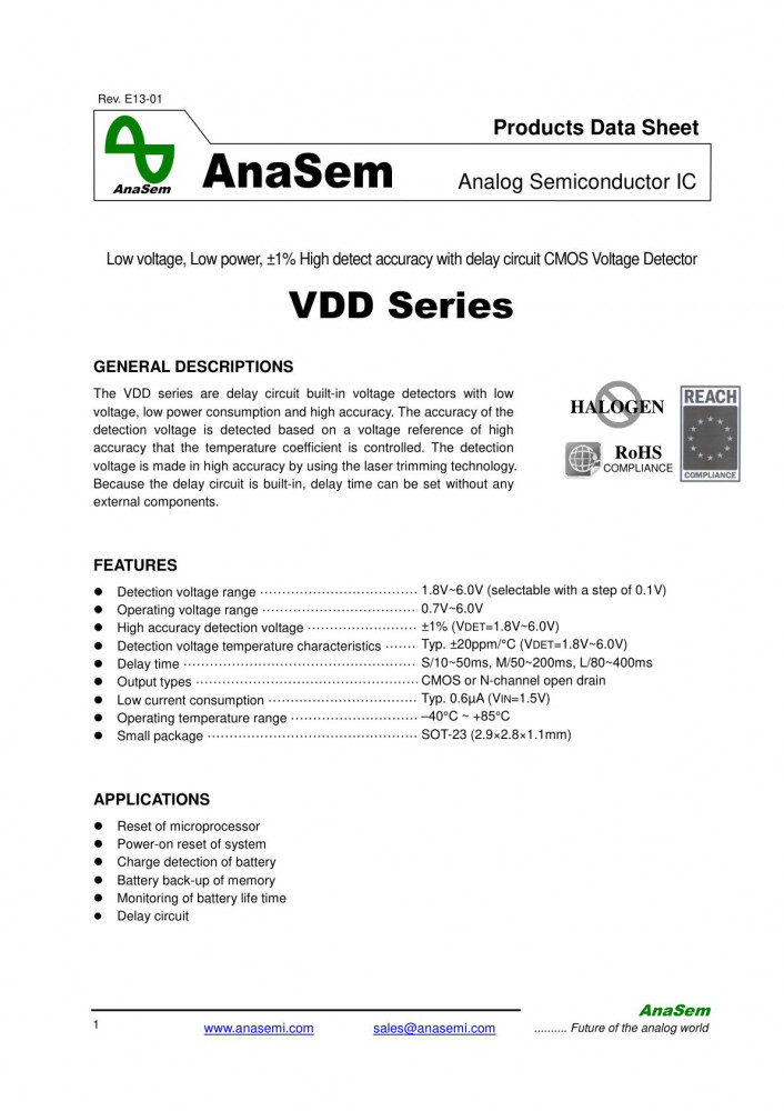 AnaSem VDD datasheet page 2