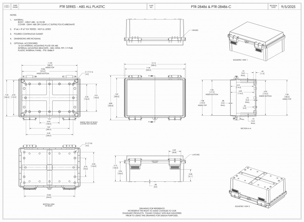 PTR-28486-C manufacturer drawing preview