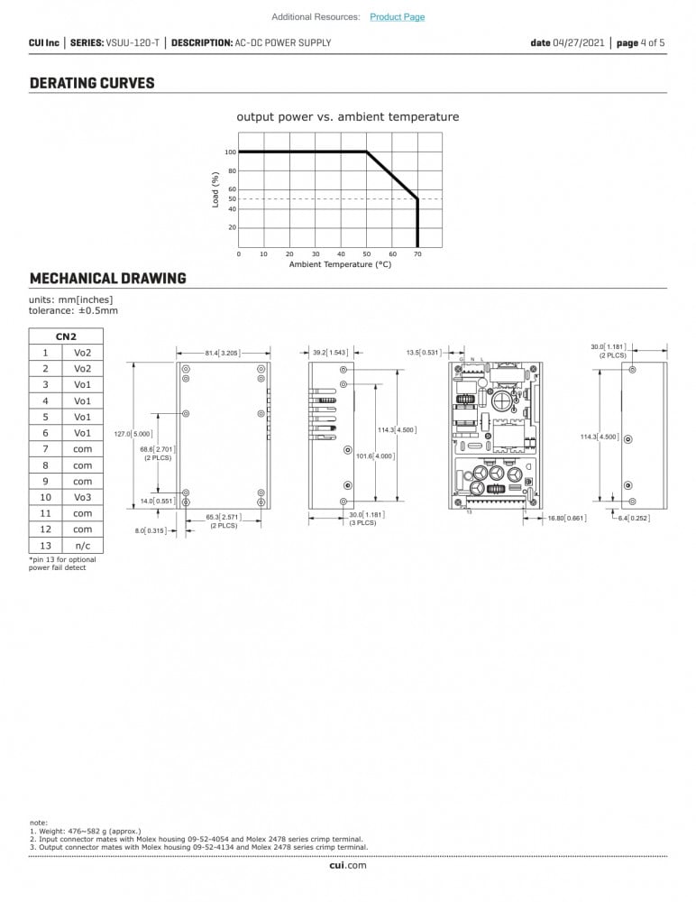 CUI VSUU-120-T3125A datasheet page 4