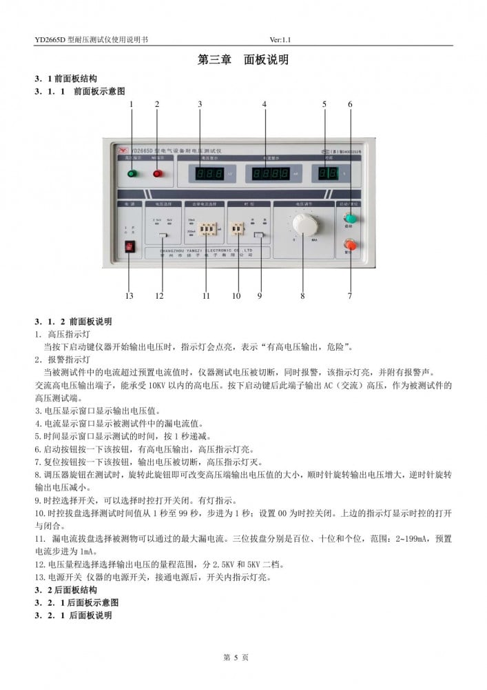 YD2665D manual page 6