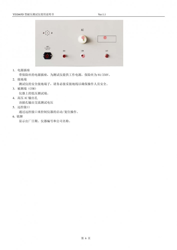 YD2665D manual page 7