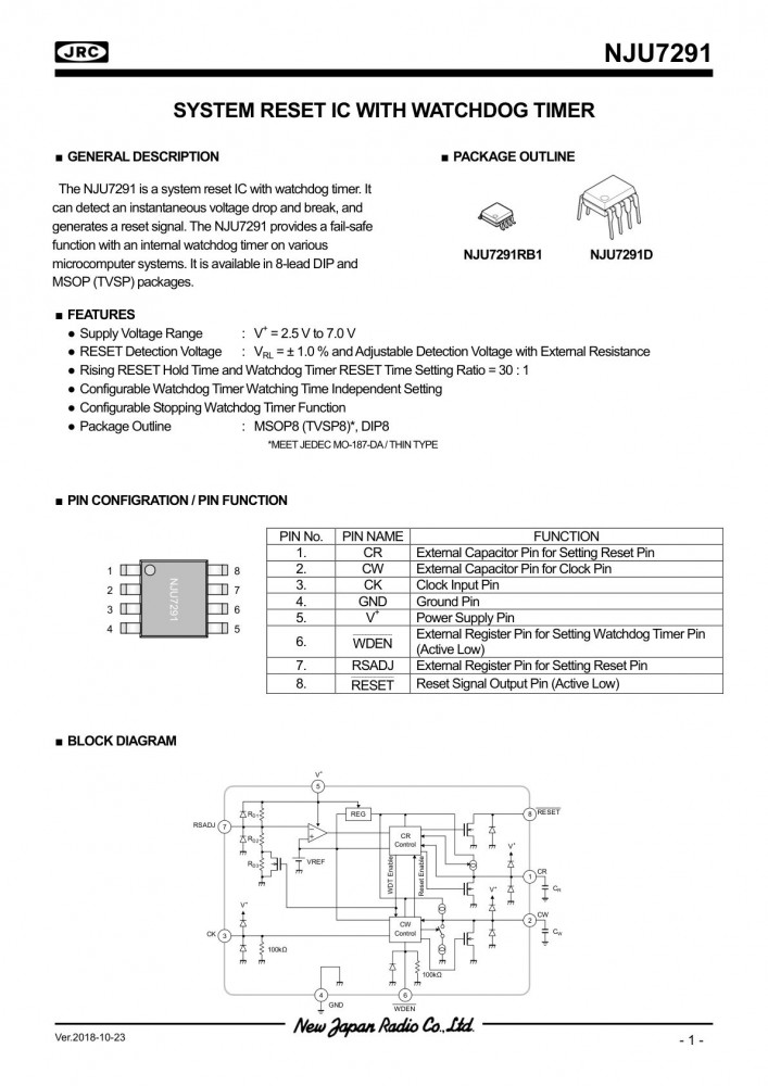 NJU7291 datasheet page 2